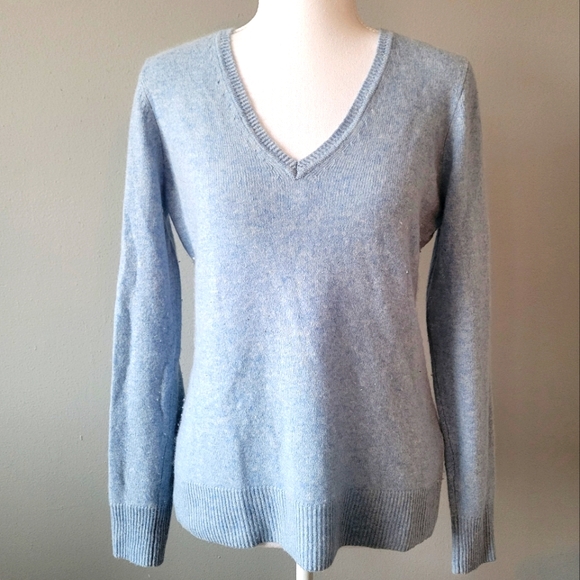 Reiss | Sweaters | Reiss Pure Cashmere Powder Blue Sweater M | Poshmark
